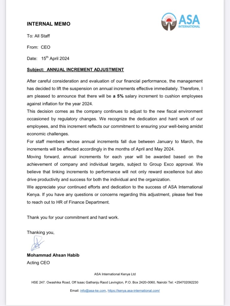 Explosive Letter By ASA International Kenya Staff Exposes Alleged Rot ...