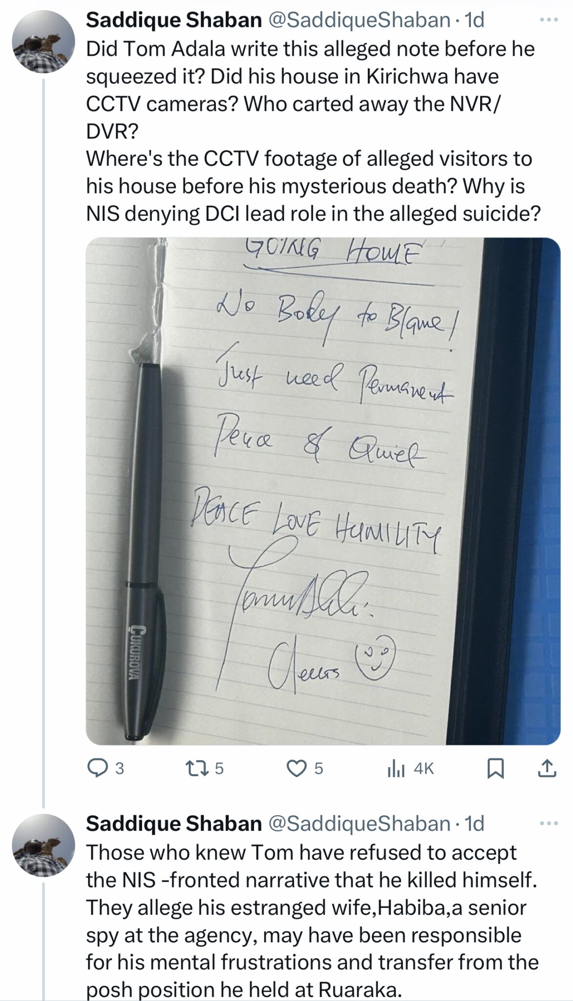 Secretive Life Of NIS Director Tom Adala Who Committed Suicide - Kenya ...