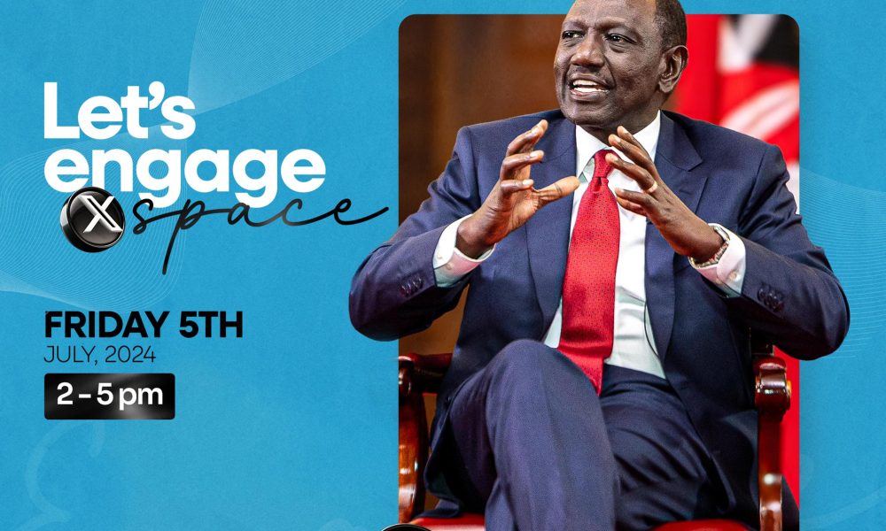 President Ruto To Engage Kenyan Youth On X Space For Three Hours On ...