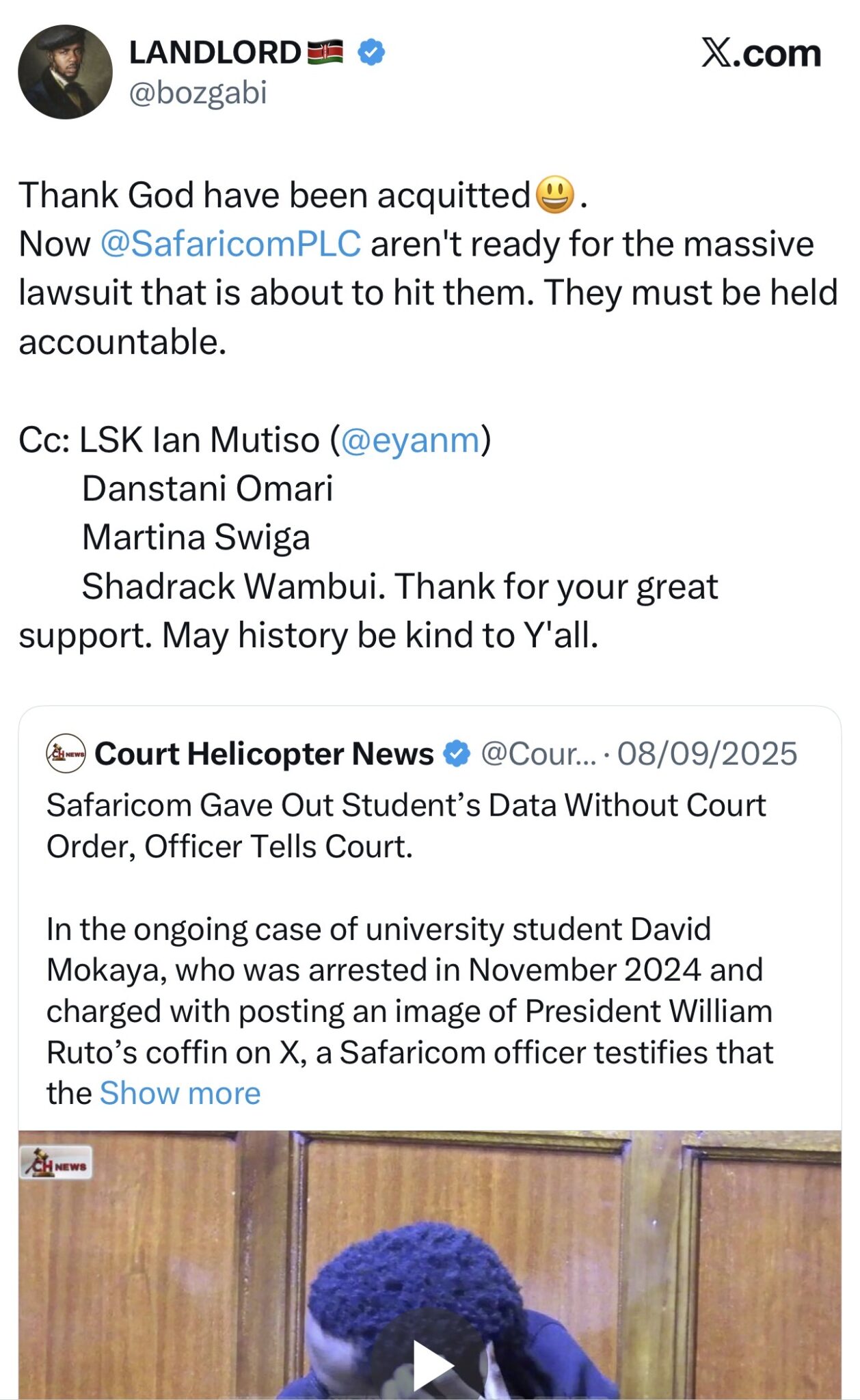 Safaricom Under Storm As Acquitted Student Vows Massive Lawsuit After ...